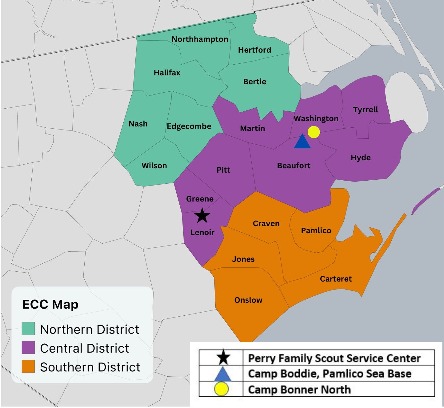Districts - East Carolina Council